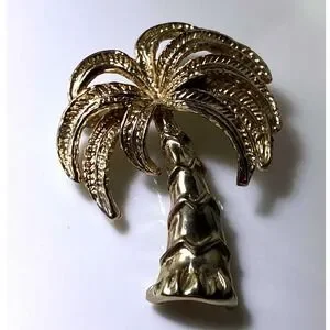 Jewelry | Palm Tree Brooch Gold Tone Pin Resort Tropical Beach Cruise ...